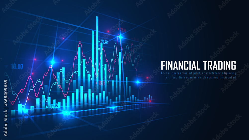 Stock market or forex trading graph in graphic concept suitable for ...