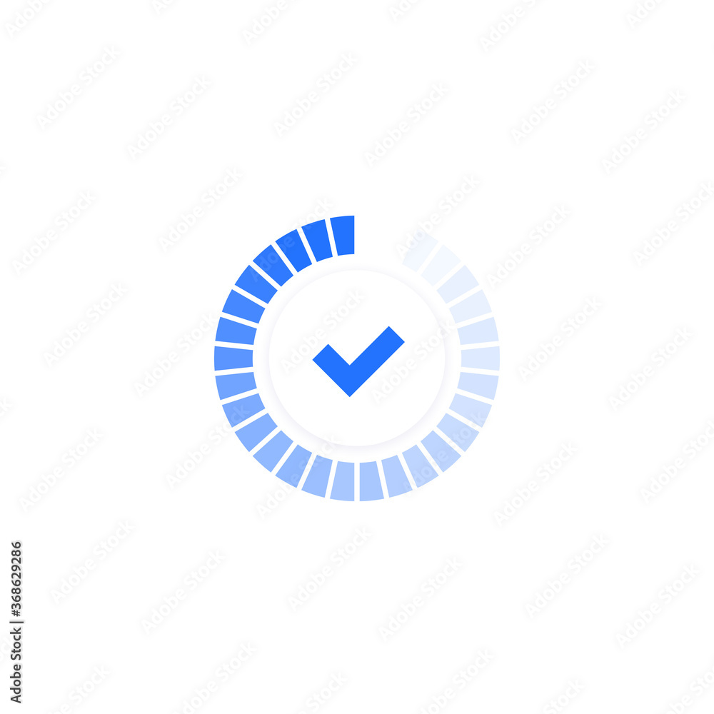 completed progress bar vector design Stock Vector | Adobe Stock