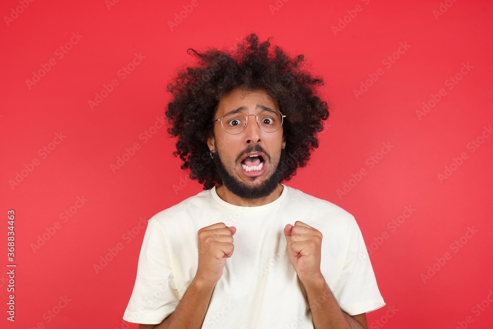 Human face expressions and emotions. Portrait of young desperate man ...
