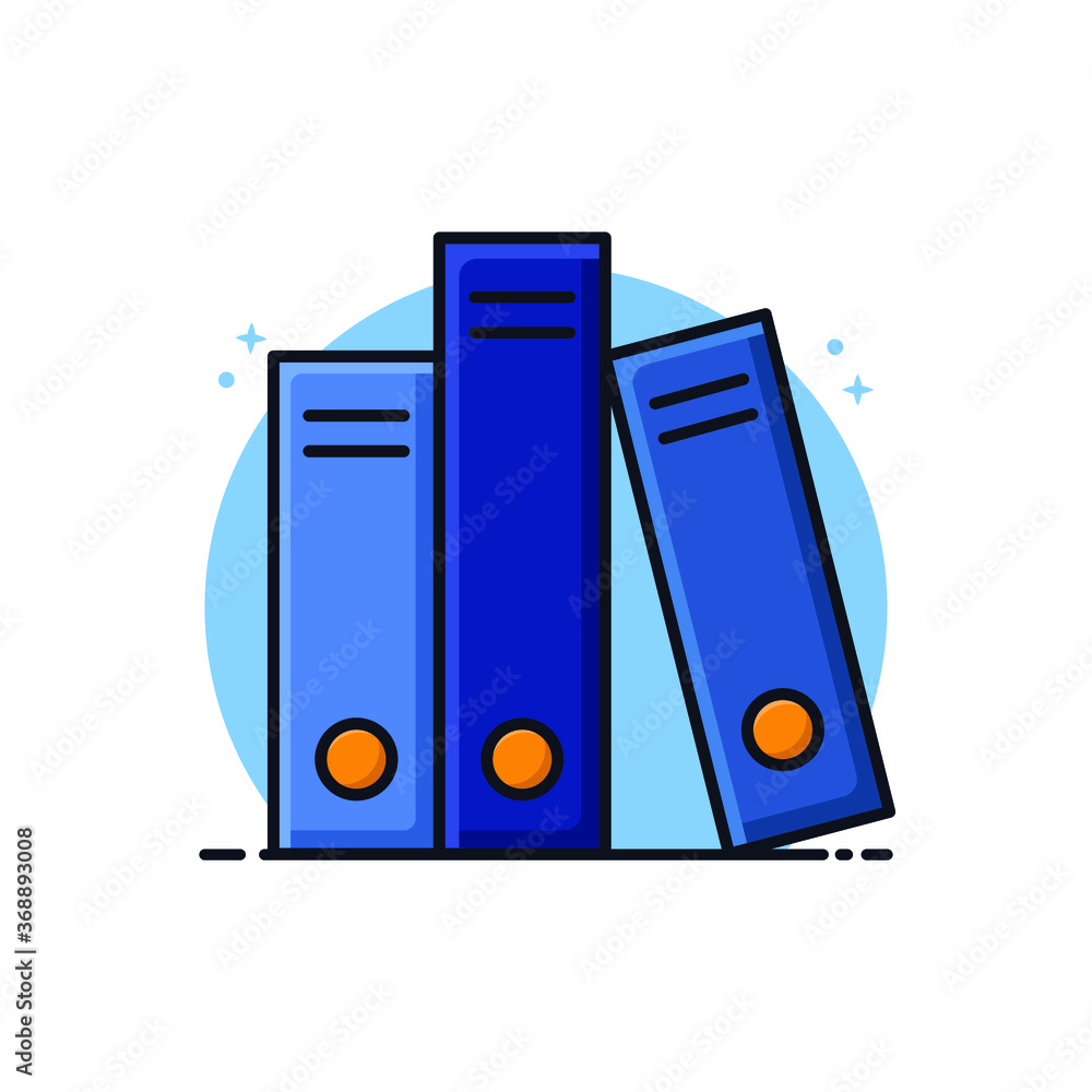 Document Office Icon Logo Illustration. Desk Job Report Folder Contract ...