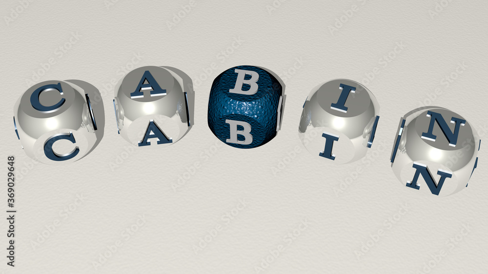 cabin combined by dice letters and color crossing for the related ...