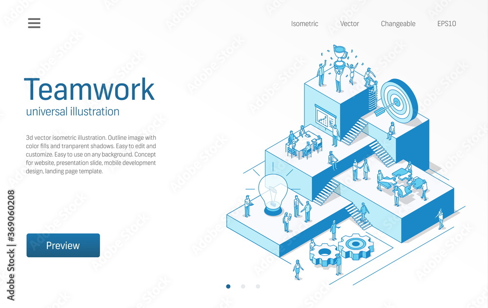 Teamwork. Business people office work. Team success, communication ...