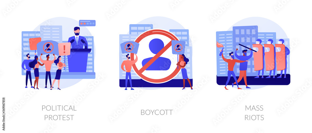 Public objection and disapproval abstract concept vector illustration ...