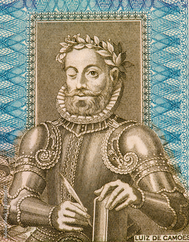 Luis Vaz de Camoes (Camoens), tgreat Portugal poet. Portrait from ...