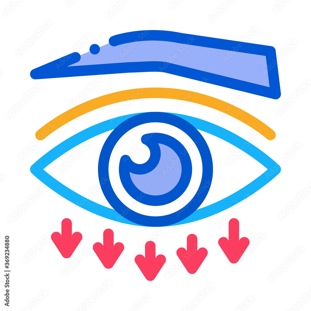 eyelid plastic surgery icon vector. eyelid plastic surgery sign. color ...