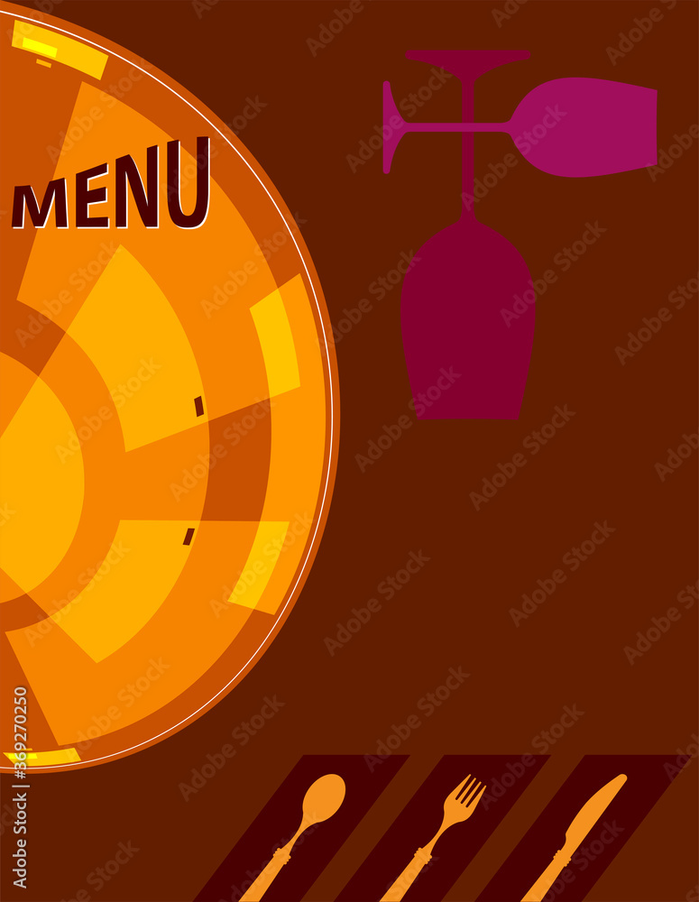 Menu Card Design Template Stock Vector | Adobe Stock