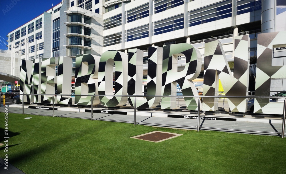 Melbourne, Australia: March 10, 2019: The iconic sign at Tullamarine ...