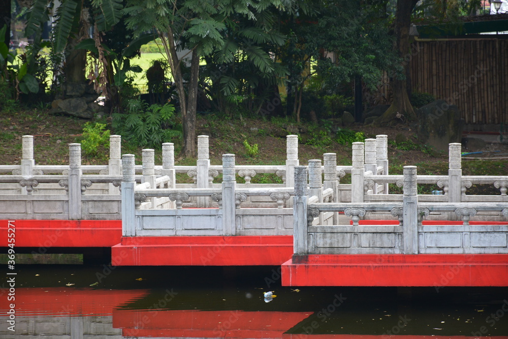 Chinese garden bridge at Rizal park in Manila, Philippines Stock Photo ...