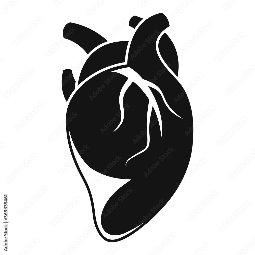 Anatomy human heart icon. Simple illustration of anatomy human heart ...