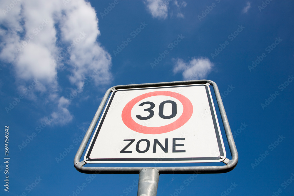 Verkehrszeichen Zone 30 Stock Photo | Adobe Stock