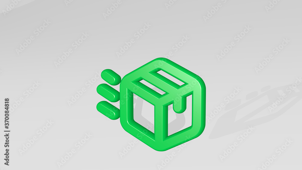 SHIPMENT IN TRANSIT from a perspective with the shadow. A thick ...