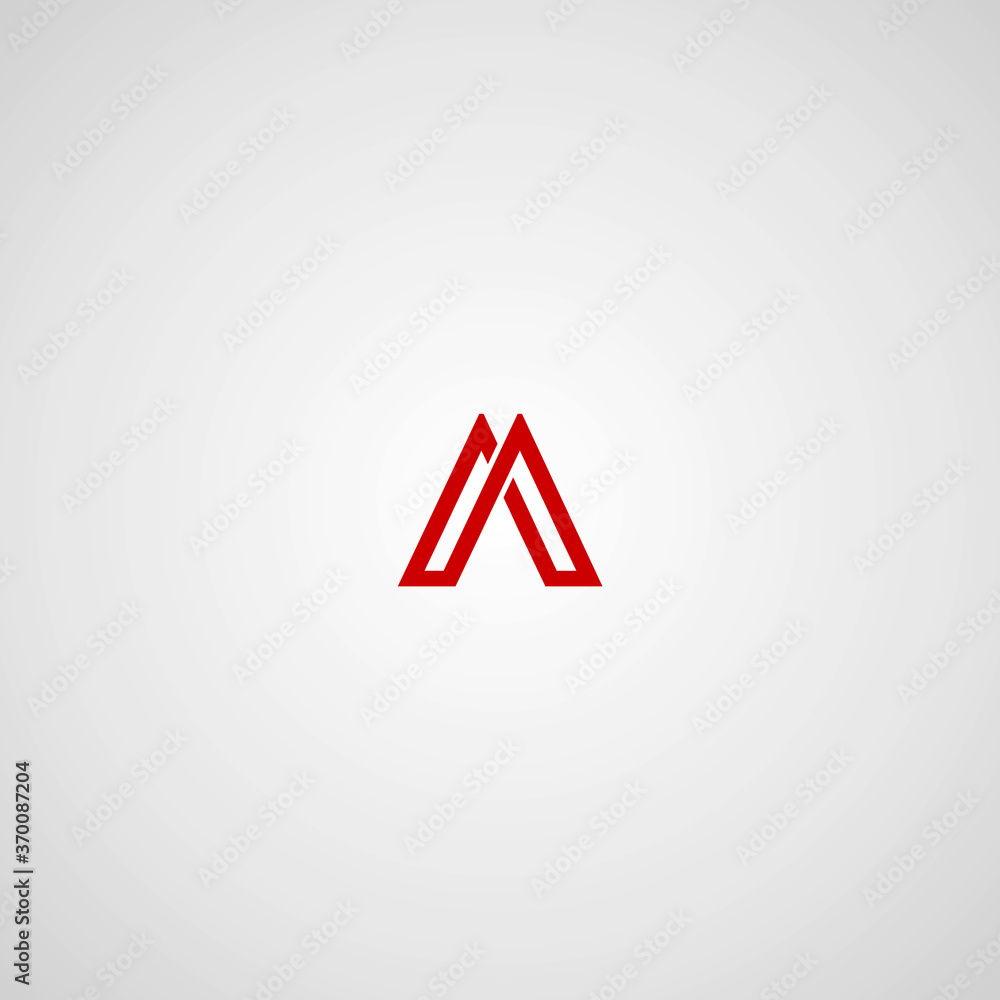 Letter A with pixel digital Logo design, Creative Vector Template ...