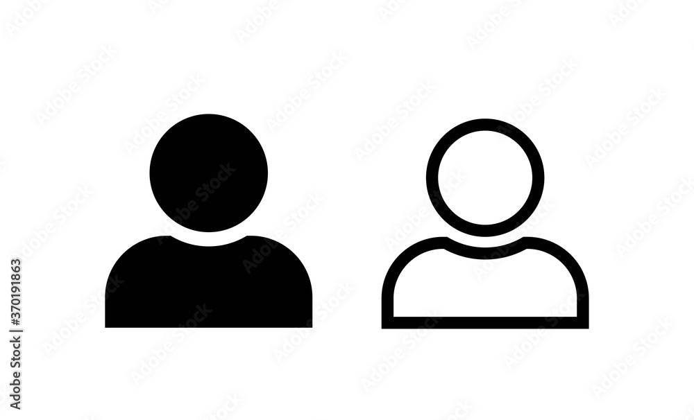 user icon set. person profile symbols. vector infographic elements ...