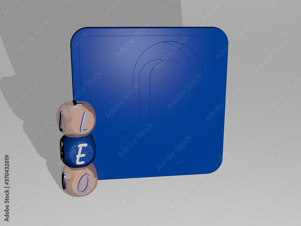 3D illustration of LEO graphics and text around the icon made by ...