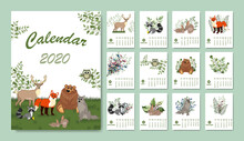 Christmas Squirrel Calendar Art Free Stock Photo - Public Domain Pictures
