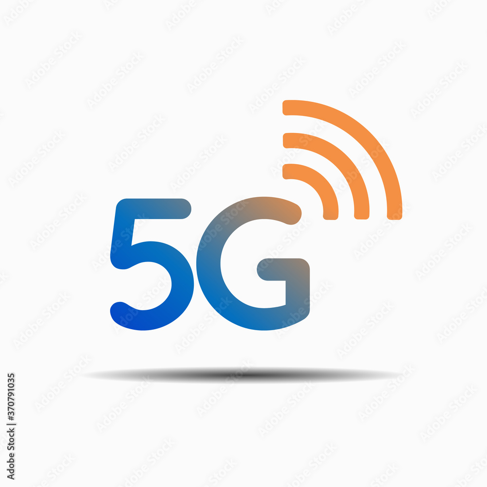 5g logo vector icon. 5 g network speed of wireless internet technology ...