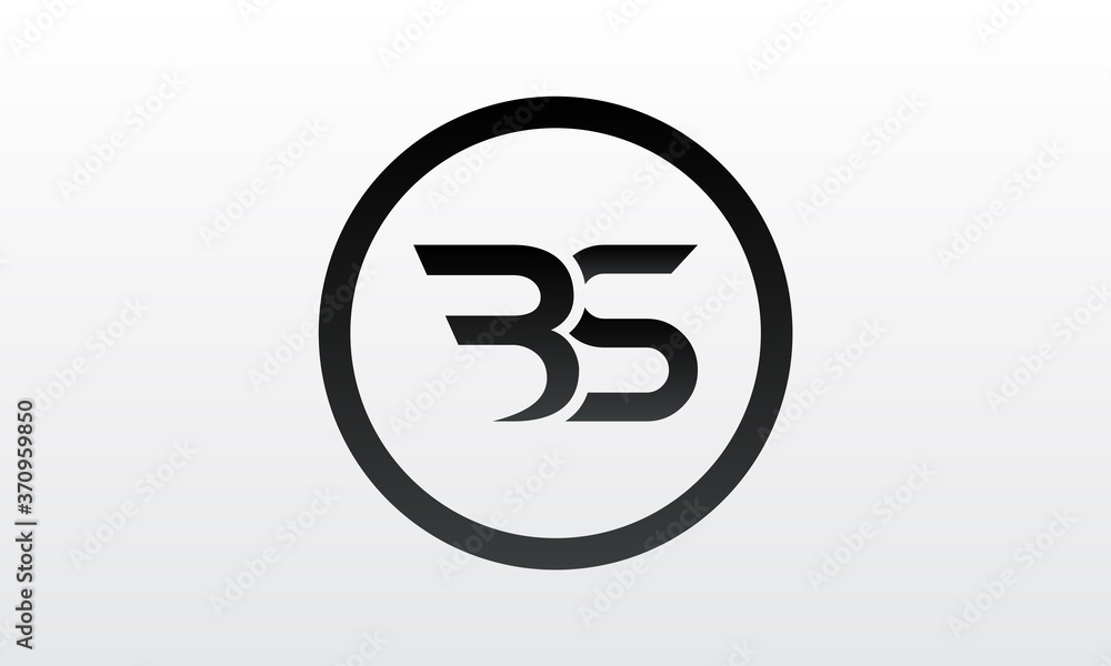 Initial BS Letter Logo With Creative Modern Business Typography Vector ...