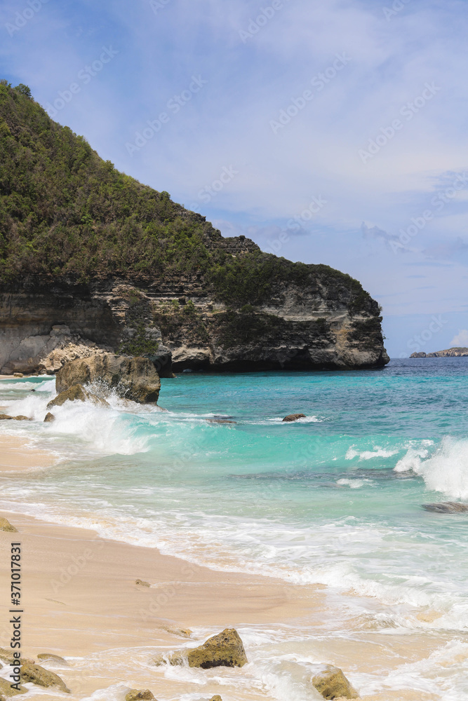 Suwehan beach on Nusa Penida Island, Bali, Indonesia. Amazing view ...