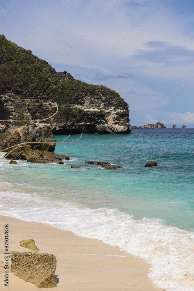 Suwehan beach on Nusa Penida Island, Bali, Indonesia. Amazing view ...