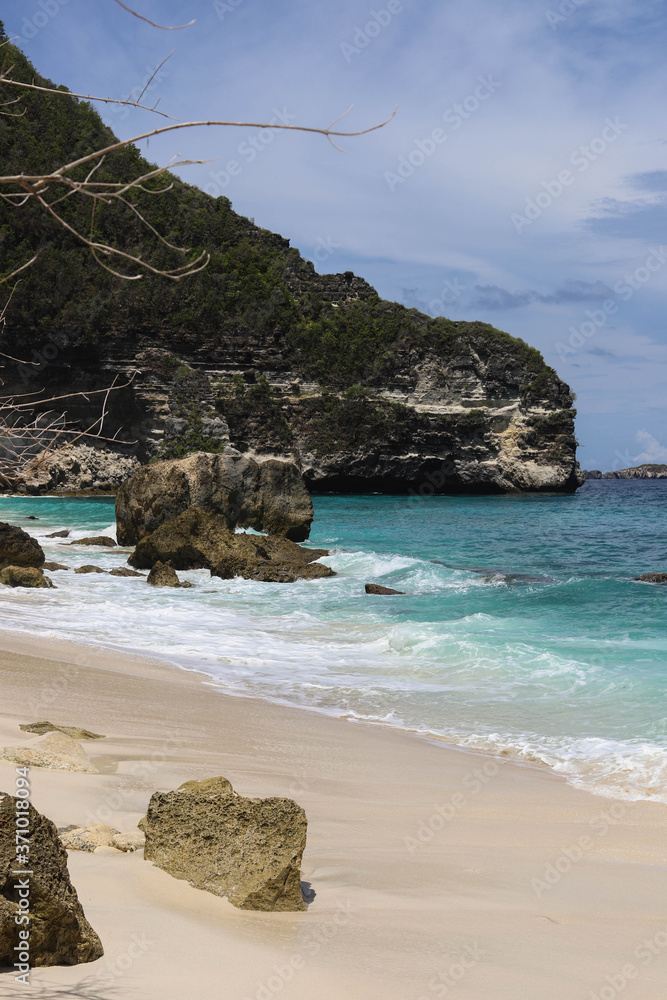 Suwehan beach on Nusa Penida Island, Bali, Indonesia. Amazing view ...