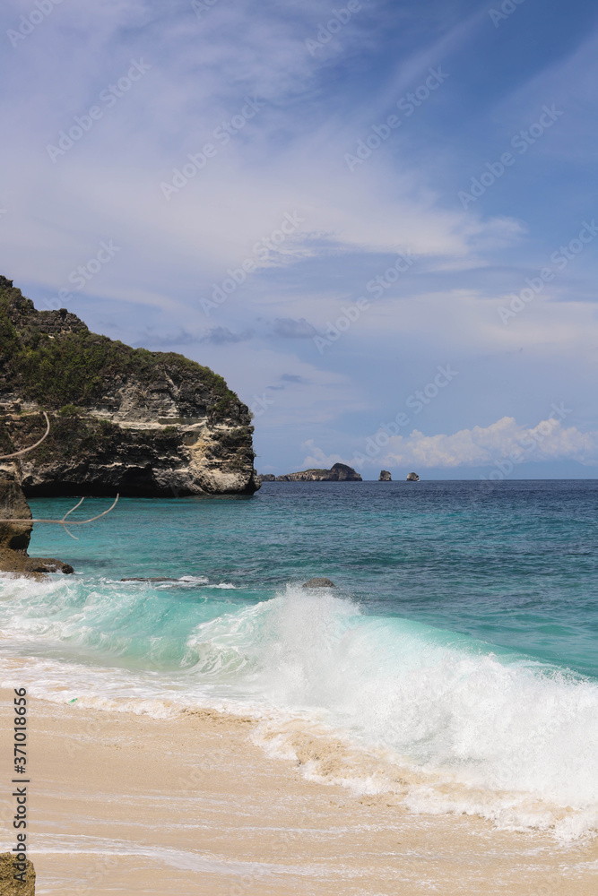 Suwehan beach on Nusa Penida Island, Bali, Indonesia. Amazing view ...