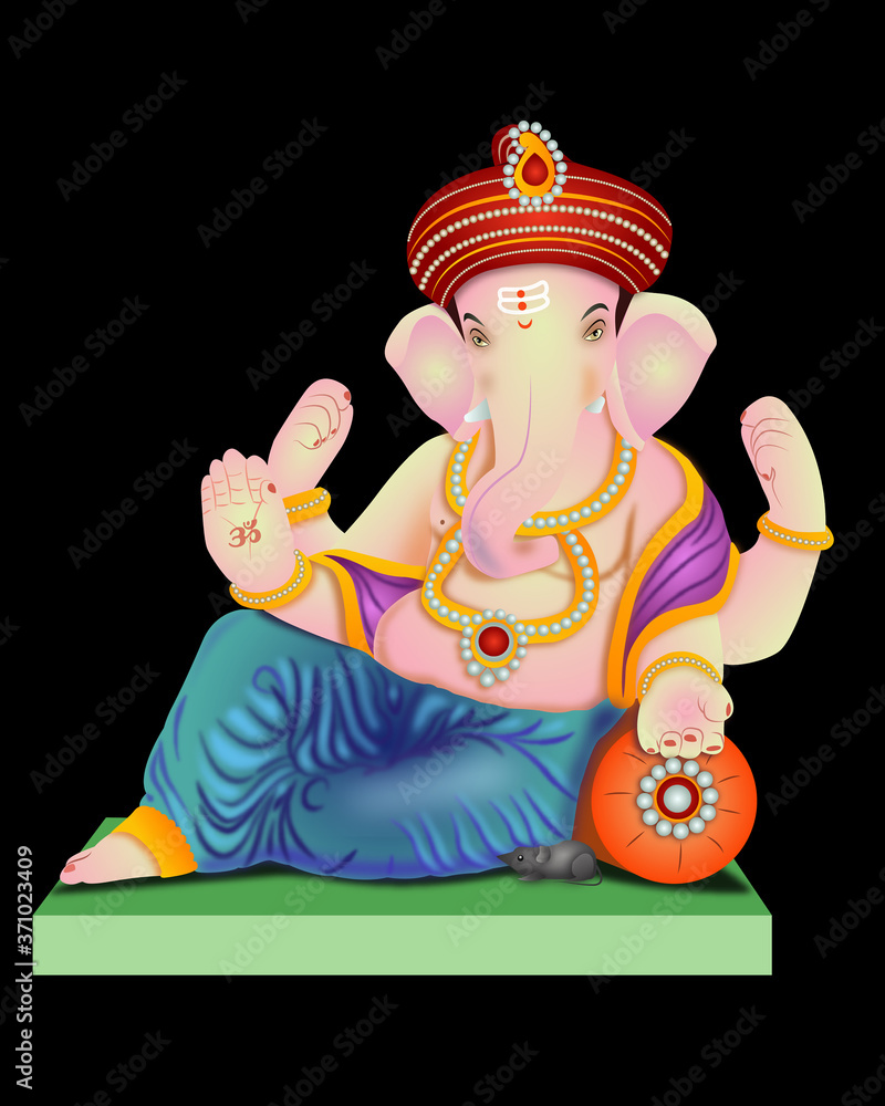 Vector of Hindu god Ganesha Stock Illustration | Adobe Stock
