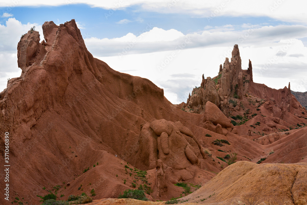 Rock formations known as Fairy Tale Castle, near the town of Kaji Say ...