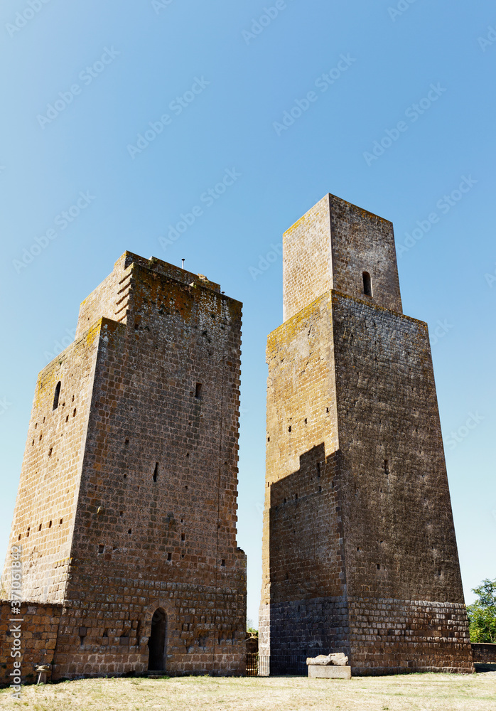 Tuscania-Italy- defense towers Stock Photo | Adobe Stock
