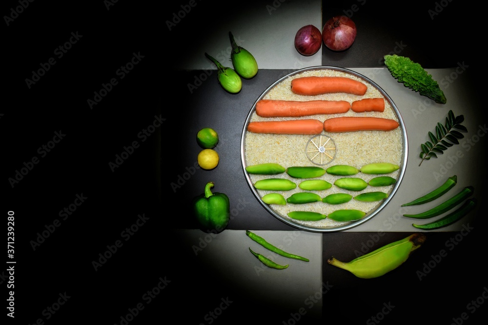 indian flag made with vegetables Stock Photo | Adobe Stock