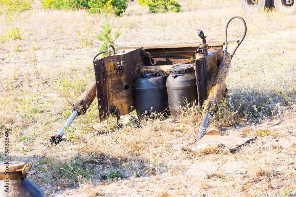 Abandoned in the woods during the accident at the Chernobyl nuclear ...