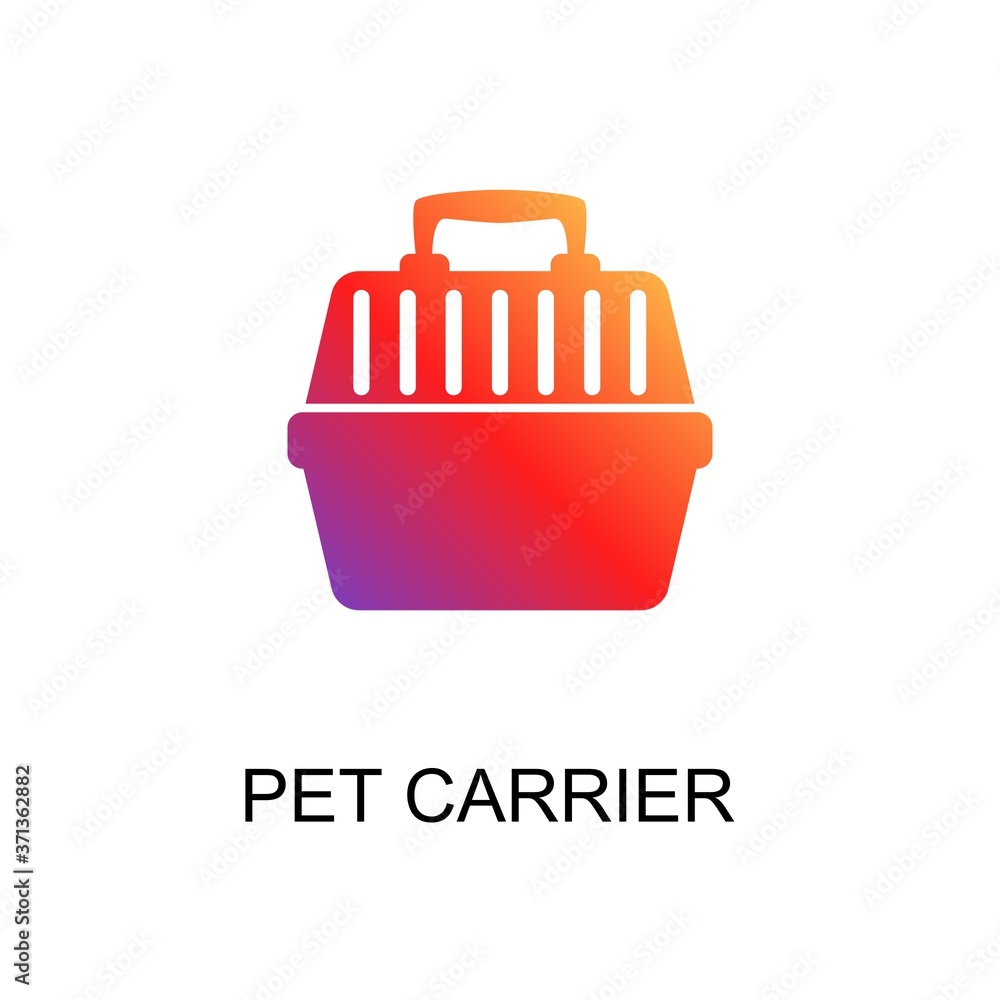 .pet carrier icon, simple infographic element, in gradient style from Pet-vet set, for web and ...