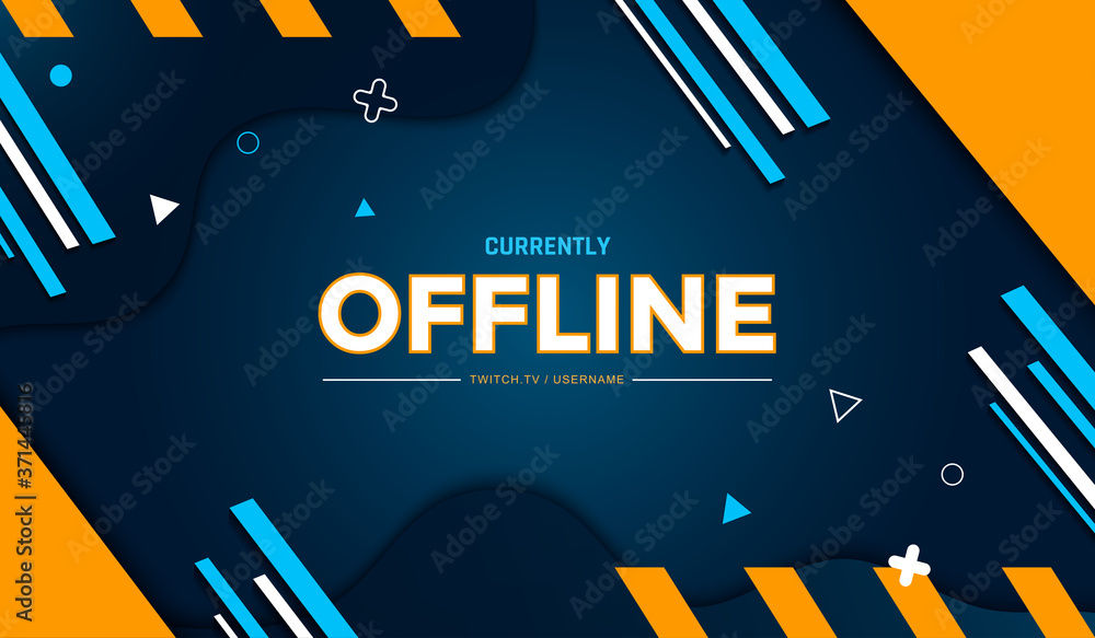 Abstract Modern Gaming Background for Offline Twitch stream. Vector ...