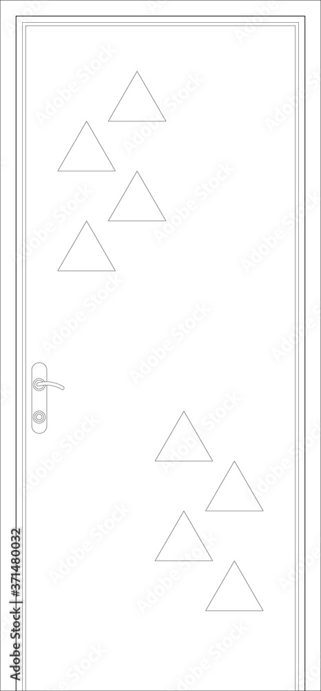 An Image of timber decorative door leaves in 2D Architectural CAD ...