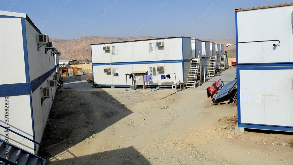 Foto de Stock Portacabin, porta cabin, temporary labours camp , Mobile ...