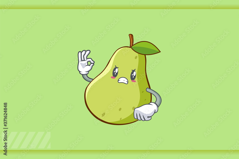 ANGRY, MAD, BAD MOOD Face Emotion. OK Nice Hand Gesture. Green Pear ...
