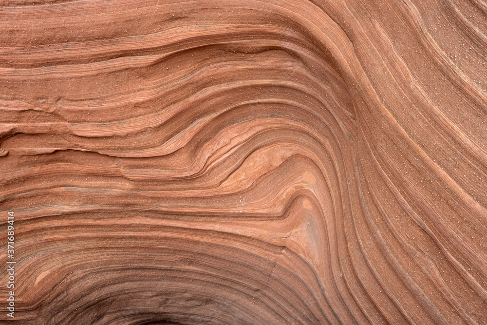 strange patterns in the sandstone of a side canyon of lake Powell ...