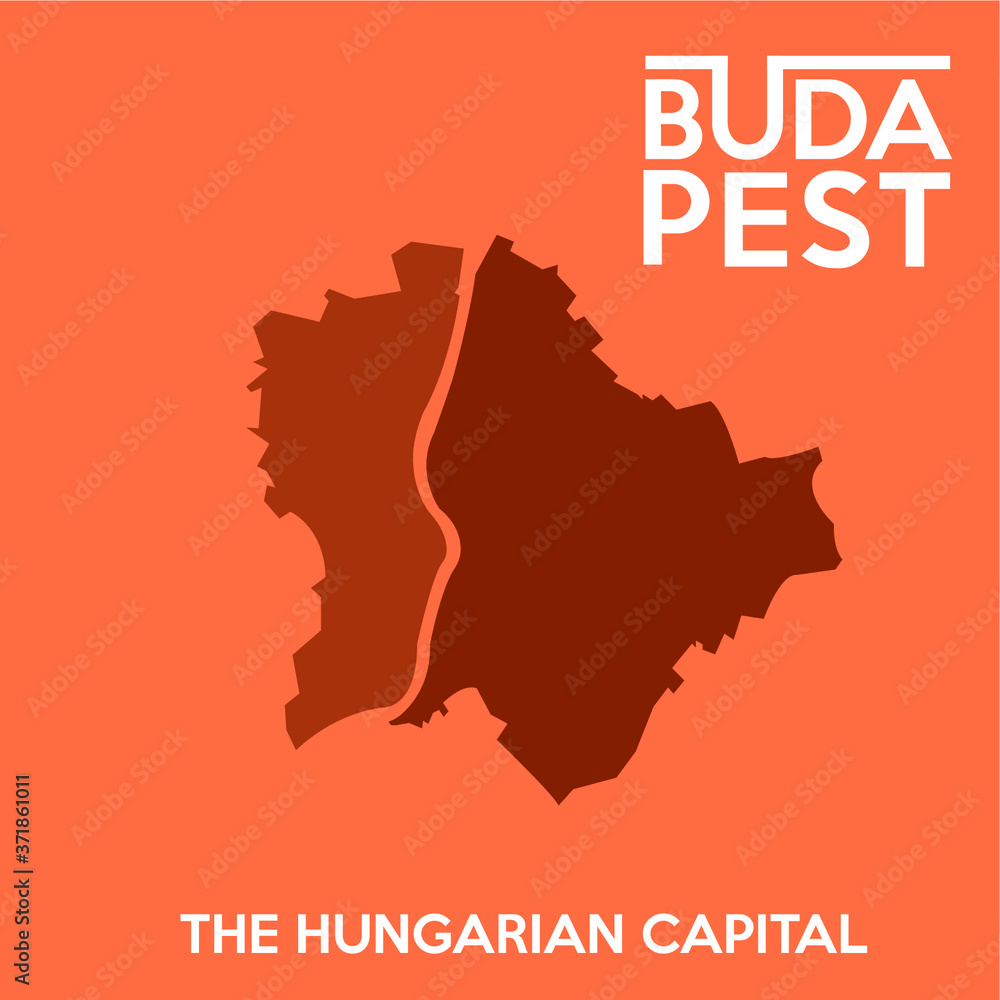 Budapest Map Vector Image Stock Vector | Adobe Stock