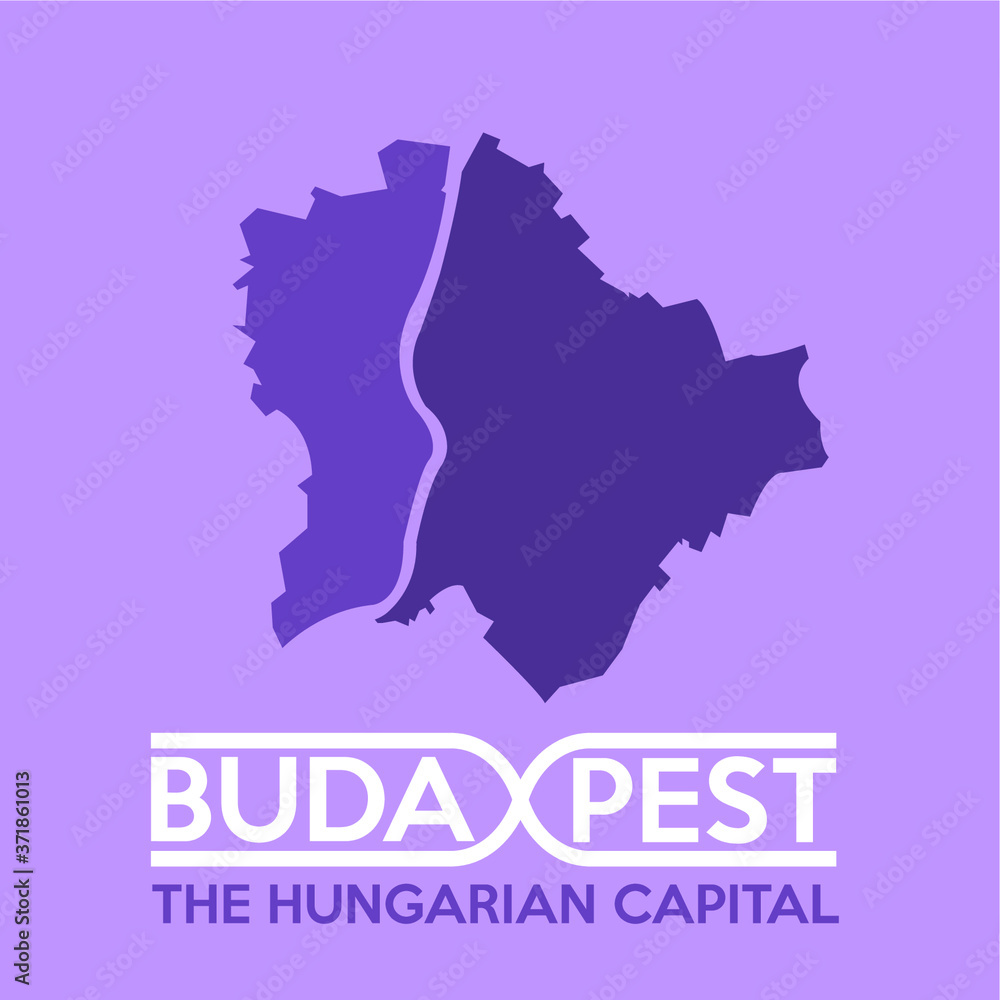 Budapest Map Vector Image Stock Vector | Adobe Stock