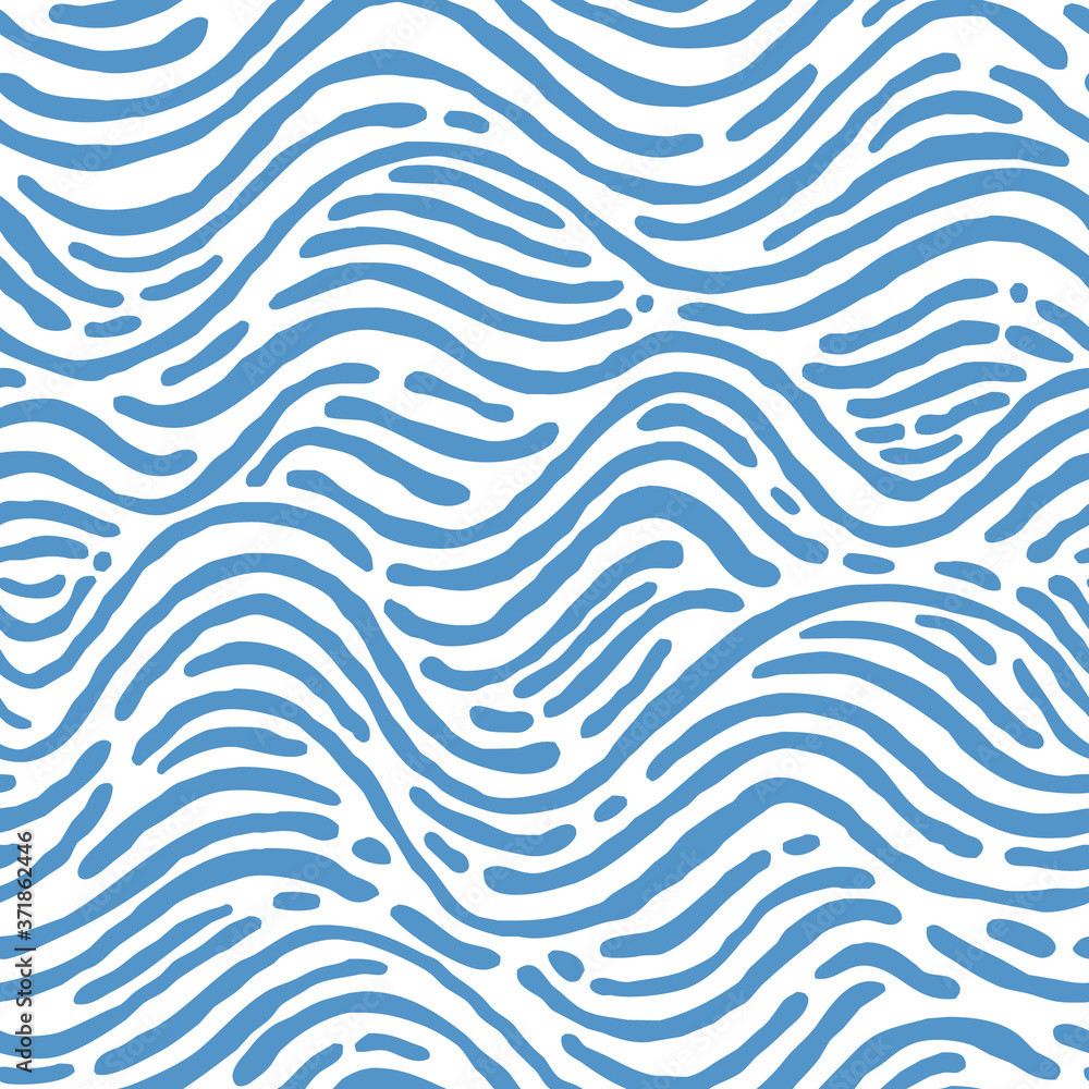 Seamless pattern with waves. Design for backdrops with sea, rivers or ...