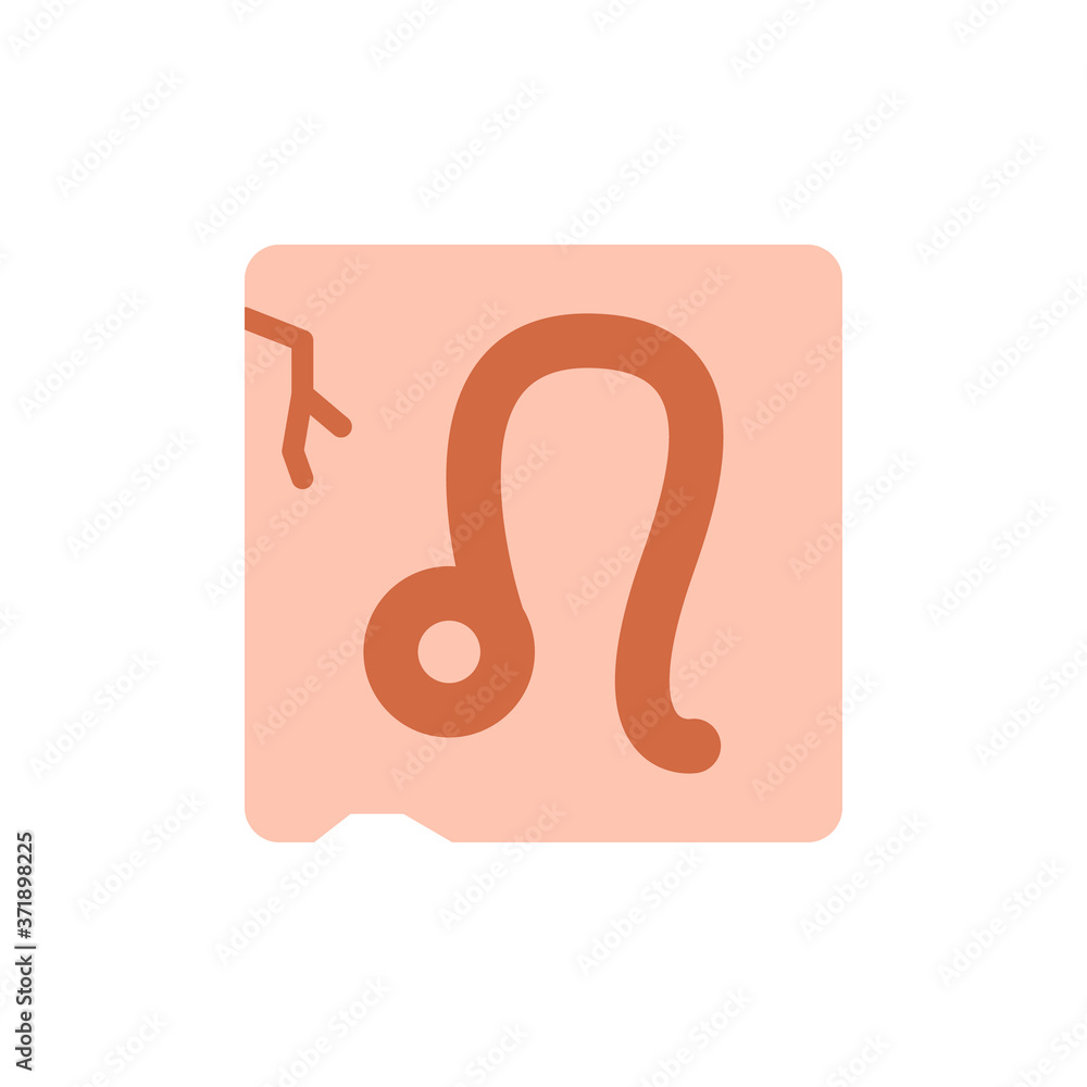 Zodiac Leo icon. Simple color vector elements of esoteric icons for ui ...
