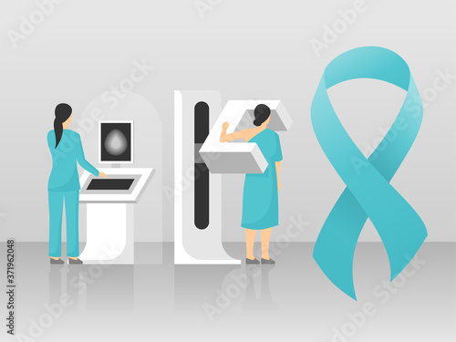 Mammogram - breast diagnosis - medical equipment, nurse, female patient ...
