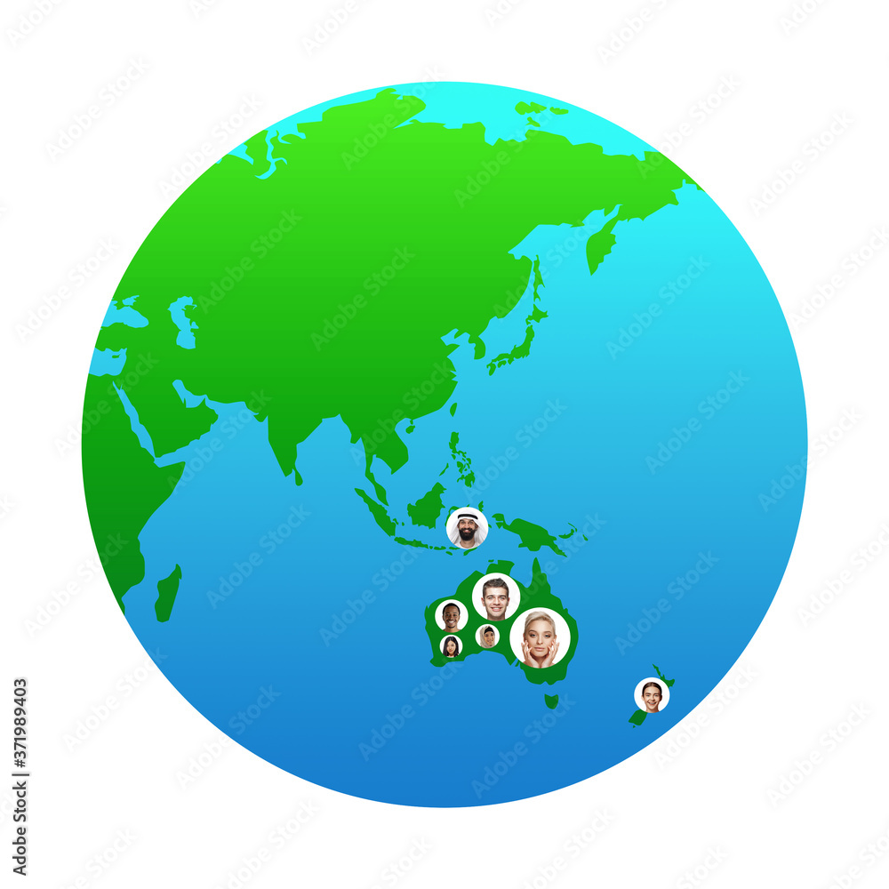 World global cartography - Earth international concept, connecting ...