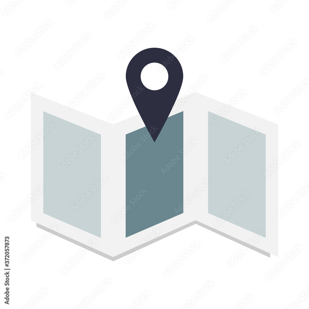 Mapa. Ubicación. Icono de localización en el mapa. Ilustración ...