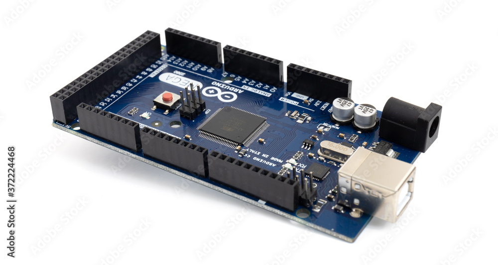 London, UNITED KINGDOM - AUGUST 17, 2020: Arduino Mega isolated on ...