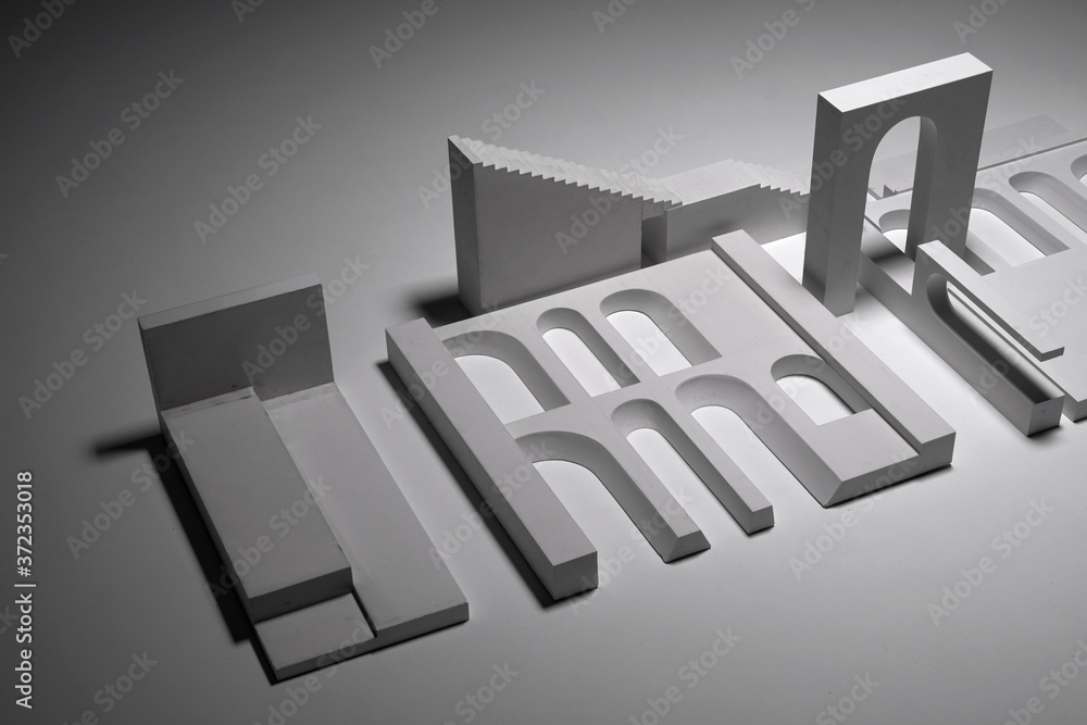 Completed architectural model demo, architect and his work Stock Photo ...