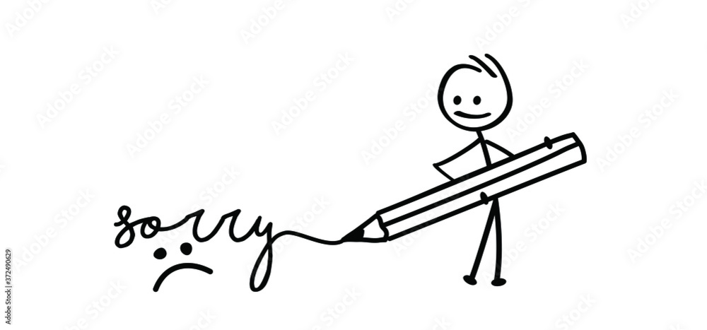 Slogan sorry. Kids playing running, jumping Happy smile stickman emoji ...