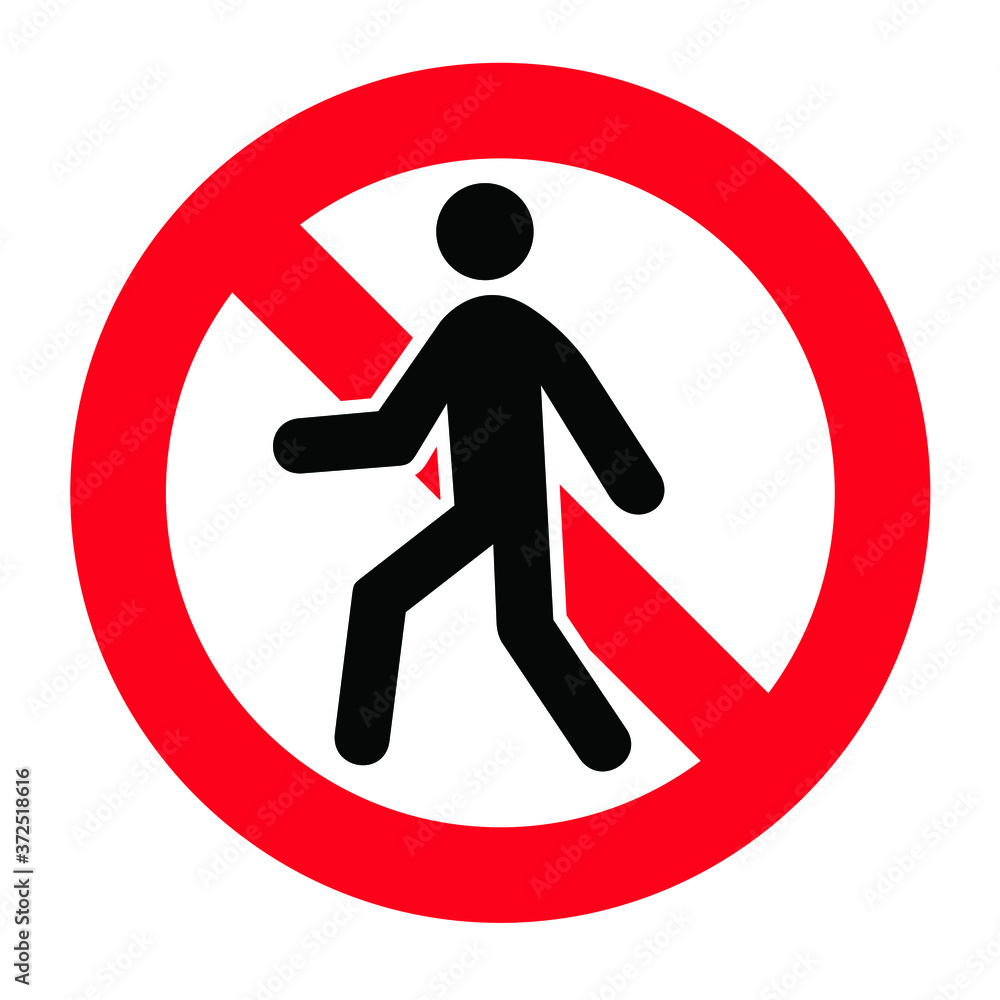 Stop halt allowed Do not enter danger warning sign Vector attention ...