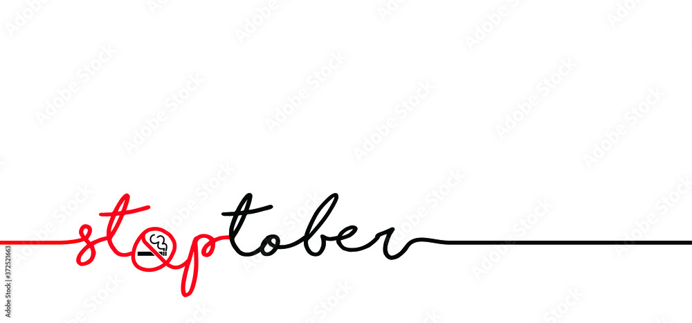 Stoptober. Stop do not smoke sign. smoke free zone including electronic ...