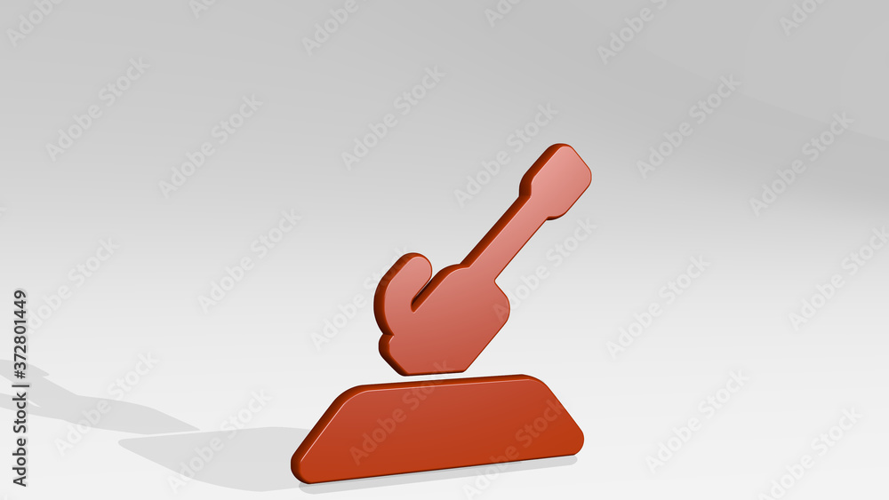 modern weapon tank machine gun 3D icon casting shadow, 3D illustration ...