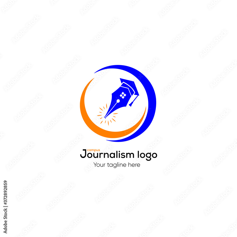Campus journalism modern logo Stock Vector | Adobe Stock